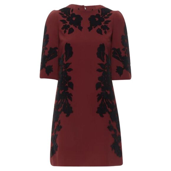 Dolce & Gabbana | Dresses | Dolce Gabbana Crepe Velvet Devore Sheath ...